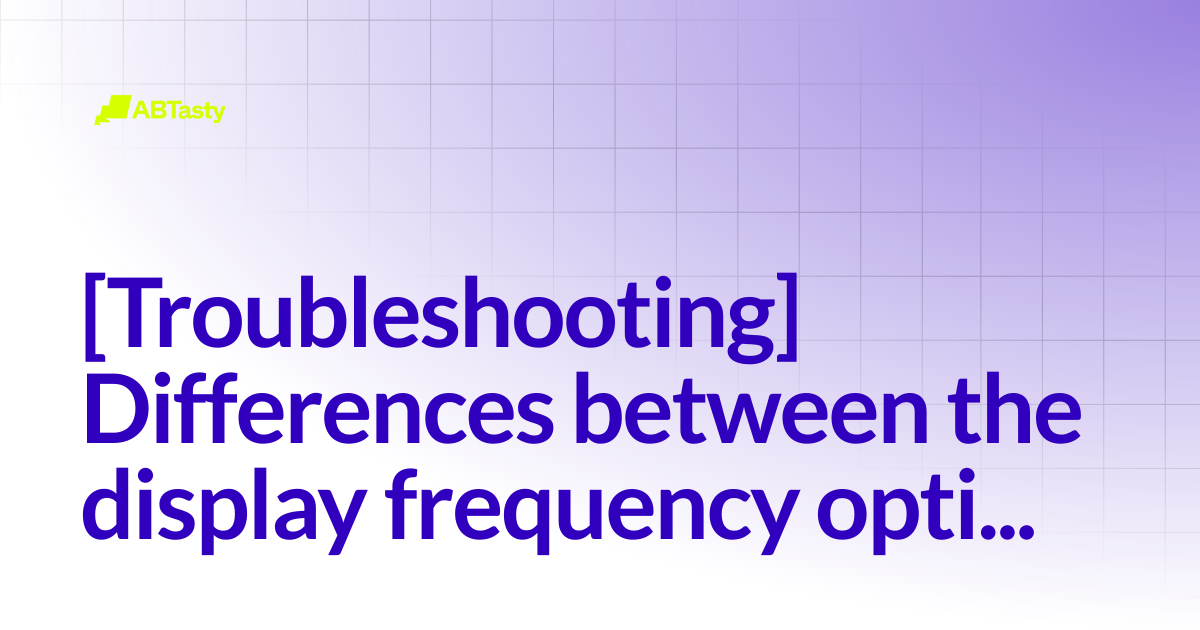 [Troubleshooting] Differences between the display frequency option and ...