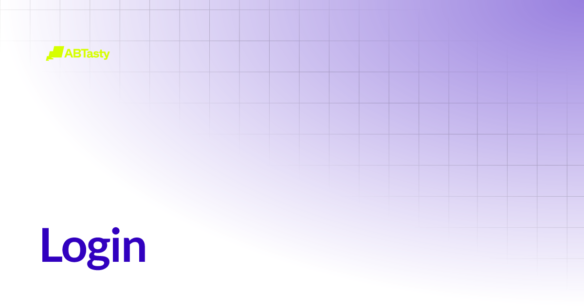 Login | Get started | AB Tasty Documentation