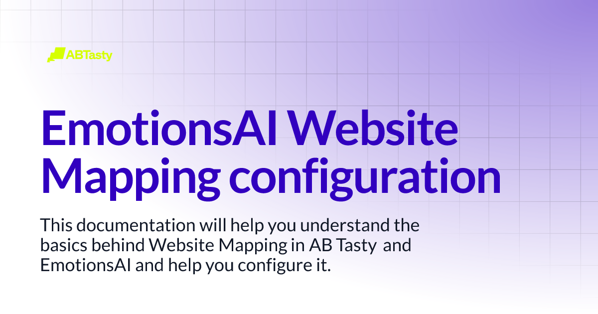EmotionsAI Website Mapping configuration | AB Tasty Documentation