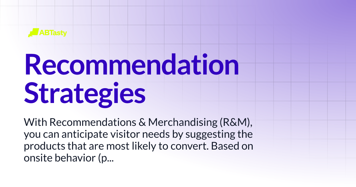 Recommendation Strategies | AB Tasty Documentation