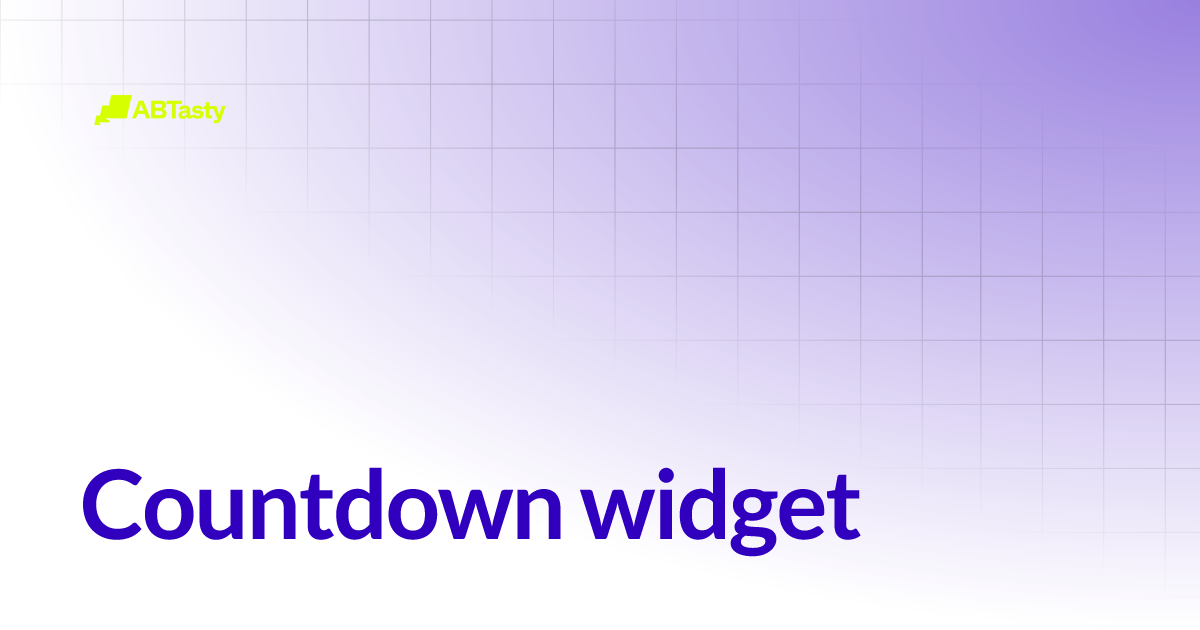 Countdown widget | AB Tasty Documentation